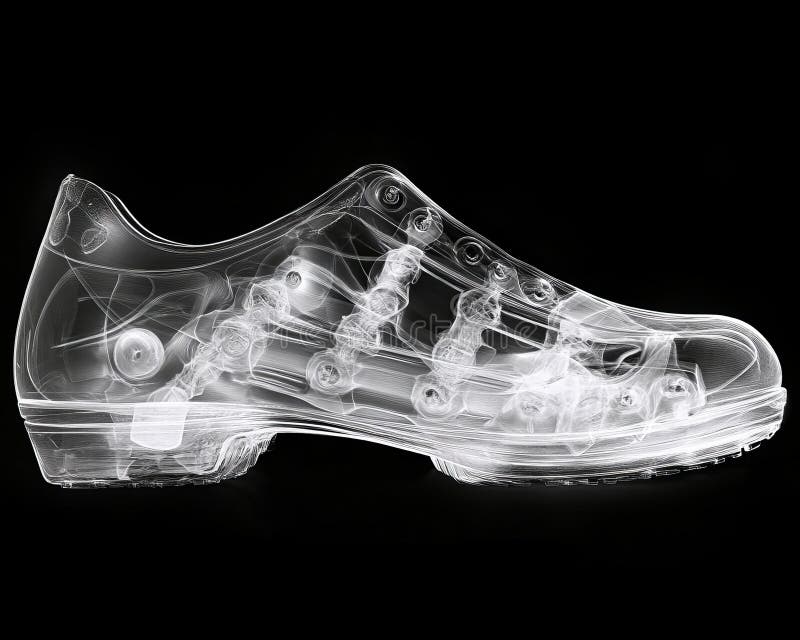 X Ray of Shoe Side Profile Revealing Inner Support Structure and Design ...