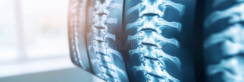 X Ray of Spinal Column Showing Multiple Views for Medical Diagnosis ...