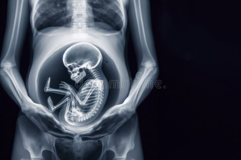 X Ray Ultrasound Baby Image, No Text. Ai Generative Stock Illustration ...