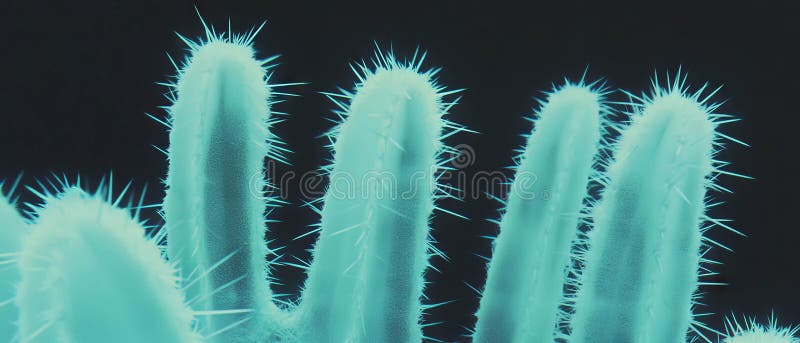 X-ray View of Cactus Spines Highlighting Desert Adaptations and ...