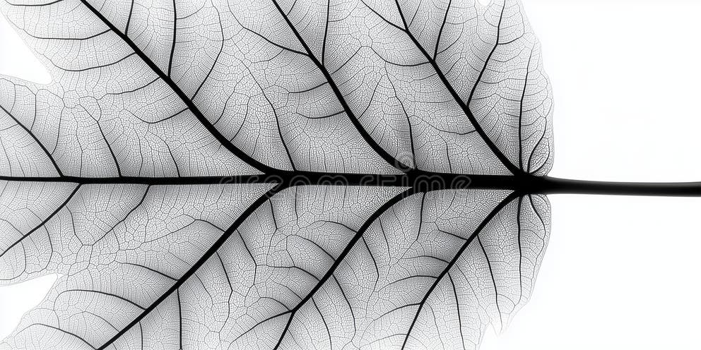 X-ray View of Leaf Structure. Detailed Venation Pattern Used in ...