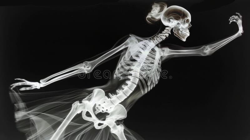 X-ray Vision of a Dancing Skeleton Stock Illustration - Illustration of ...