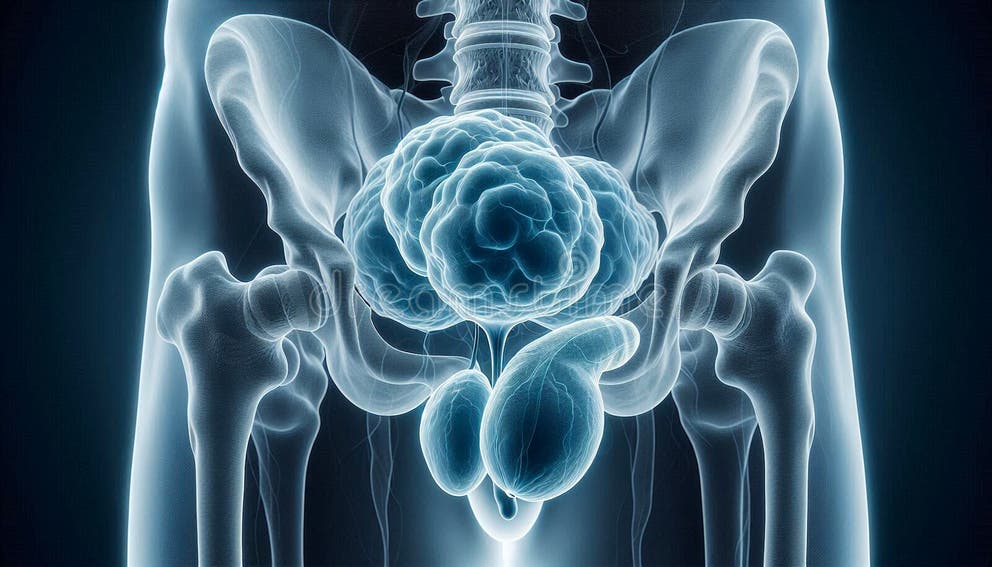 X-ray Visualization of Enlarged and Inflamed Prostate Stock ...