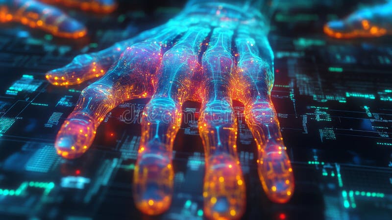 X-ray Visualization of Human Fingers Showcasing Joints with Advanced ...