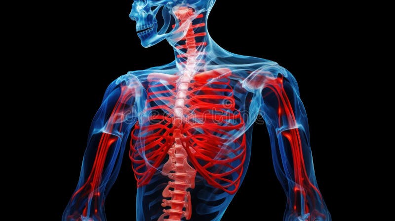 Human Skeletal and Muscular Systems Anatomy Stock Illustration ...