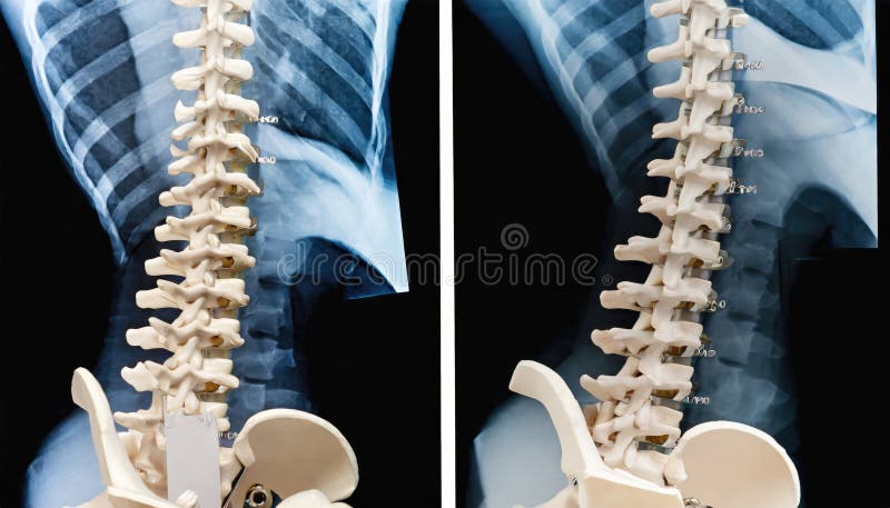 X-rays of the Spine. Generated with AI Stock Illustration ...