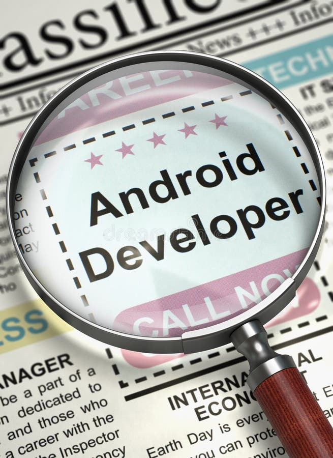 We Re Hiring Android Developer. 3D. Stock Image - Image of employment ...
