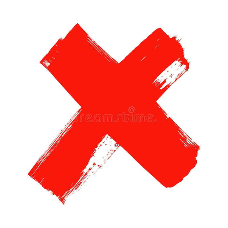 X - Red Handwritten Letter On White Background. Stock Illustration ...