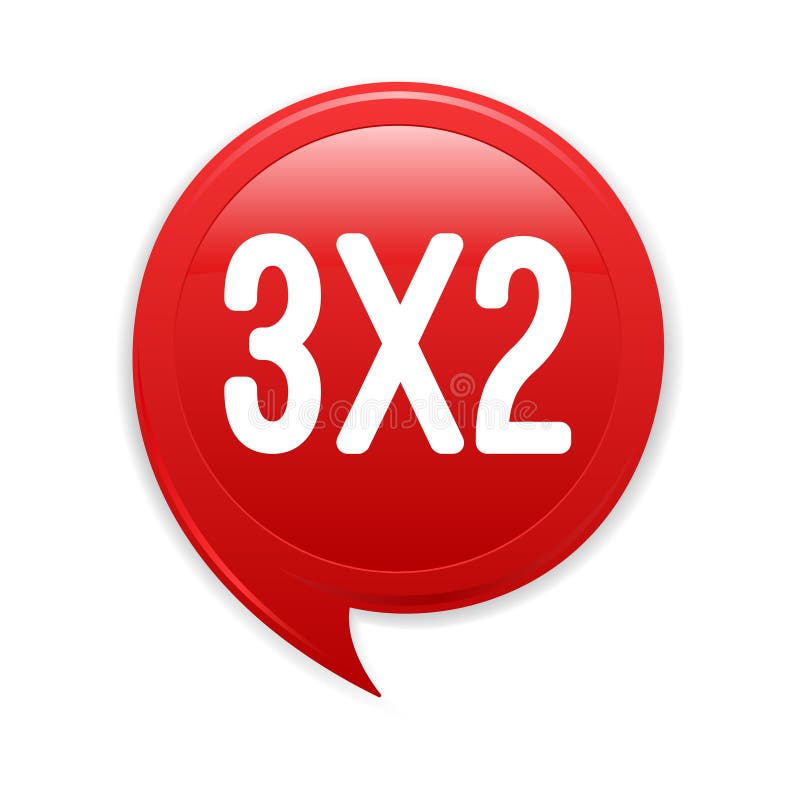 3x2 Red Label stock vector. Illustration of white, price - 198591732