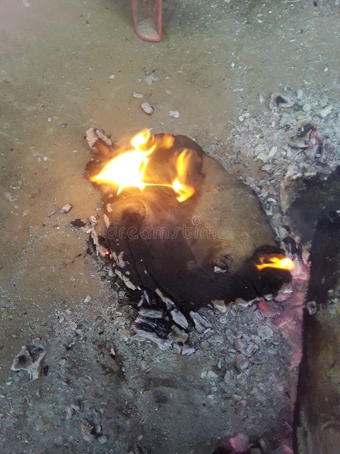 Picture of Fire Work Called Ground Cracker Lighted during Diwali ...