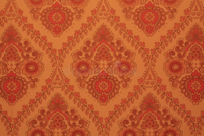 70 S Wallpaper with Repeating Paisley Pattern Stock Photo - Image of ...