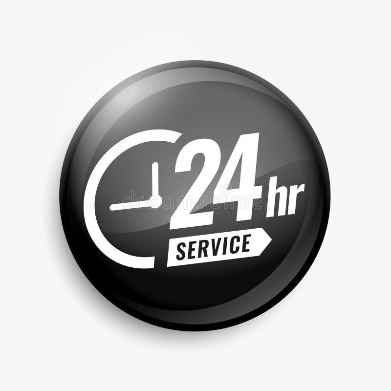 24X7 or 24 hour support stock illustration. Illustration of ...