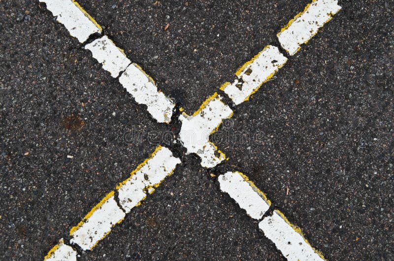 X shape on road stock image. Image of copy, injudicious - 122470005