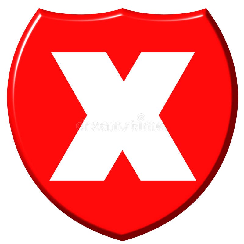 X Shield stock illustration. Illustration of isolated - 2924749