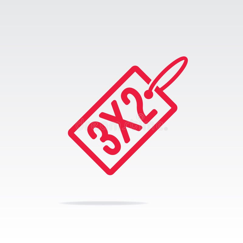3x2 Shopping Tag stock vector. Illustration of symbol - 198329213