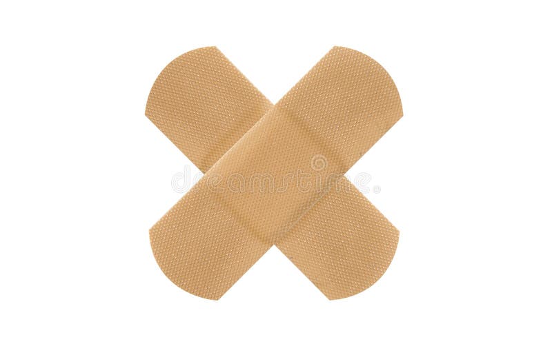 X Sign Adhesive Plaster on White Background Stock Photo - Image of ...