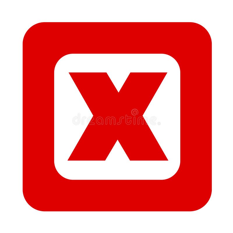 X Red Cross Brush Paint Stroke. Stock Vector - Illustration of artistic ...