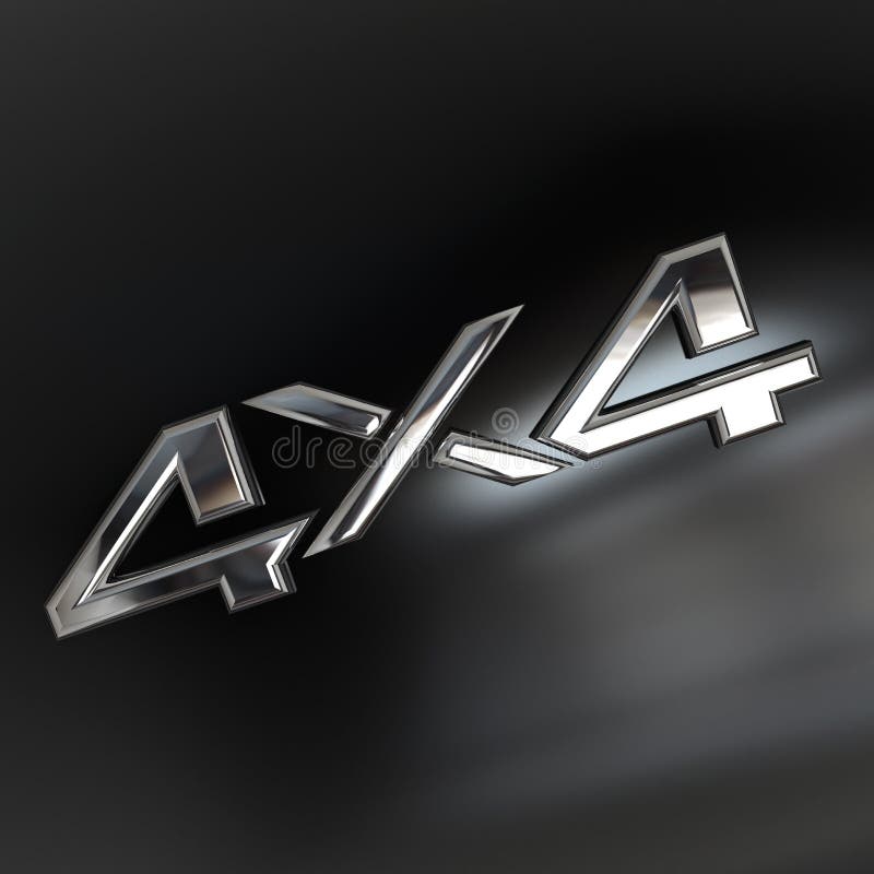 4X4 silver sign stock illustration. Illustration of current - 32477550