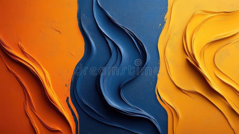 "Smooth Gradient Color Background Featuring Golden Orange, Deep Blue ...