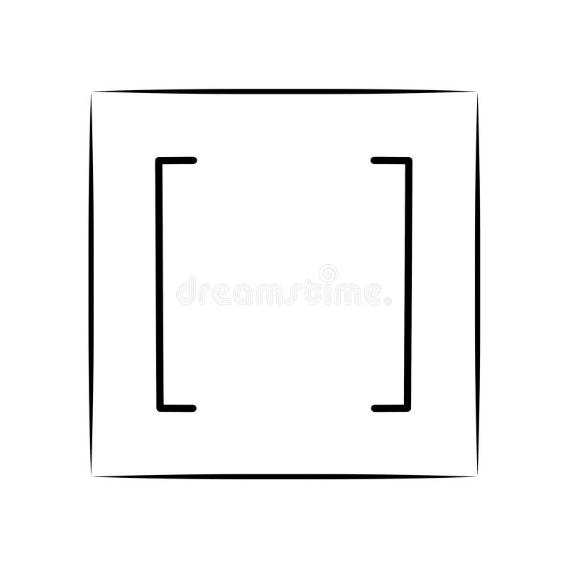 & X22;Square Brackets& X22; Symbol, a Simple Math Symbol with Black ...