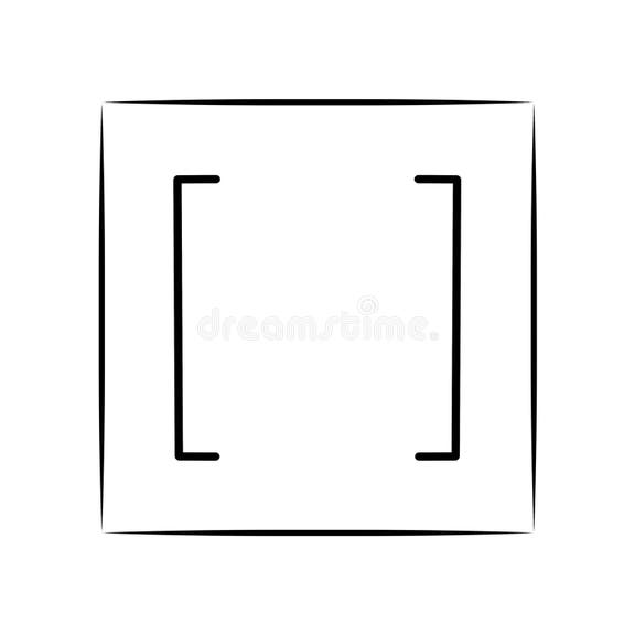 & X22;Square Brackets& X22; Symbol, a Simple Math Symbol with Black ...