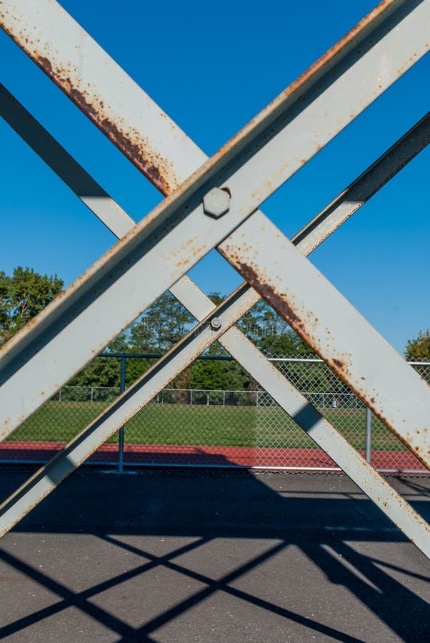 X Steel Frame Outdoor Object Stock Photo - Image of architectural ...