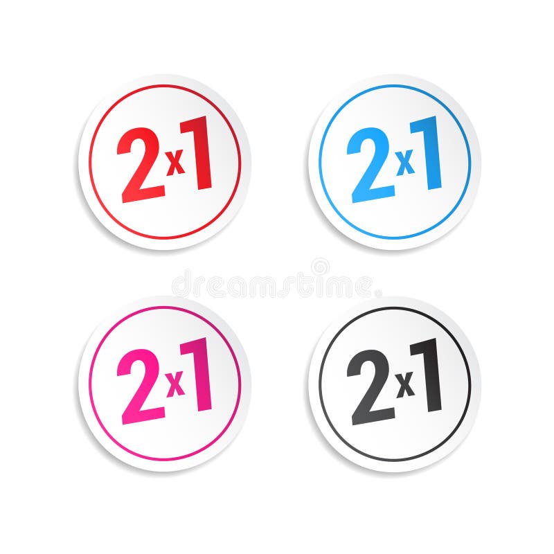 2x1 Stickers Vector stock vector. Illustration of sale - 197133055