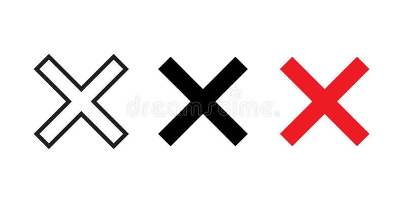 X Symbol Icon Images. Mark Vector Illustration Stock Vector ...