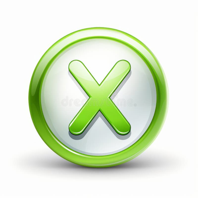 An X Symbol on a White Background Stock Illustration - Illustration of ...