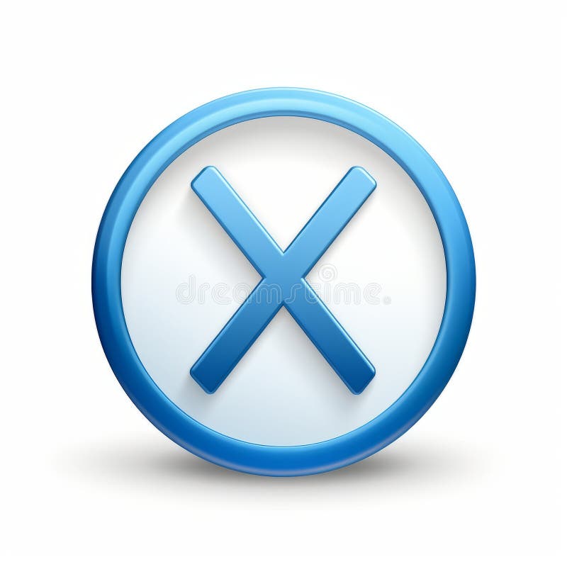 An X Symbol on a White Background Stock Illustration - Illustration of ...