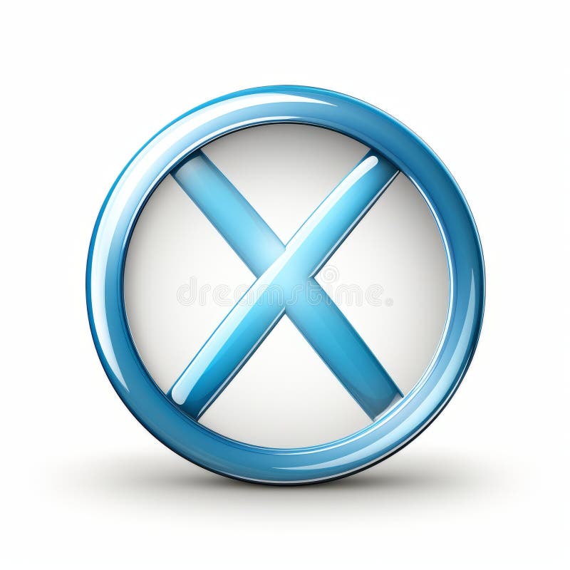 An X Symbol on a White Background Stock Illustration - Illustration of ...