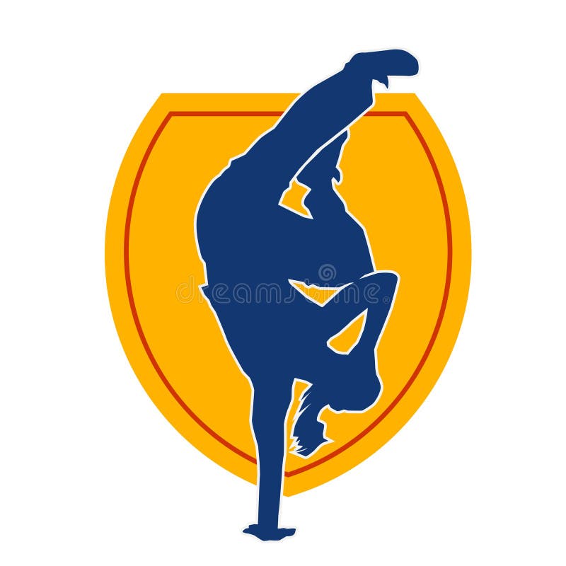 Silhouette of a Female Teenage Girl Dancing and Doing Handstand Pose ...