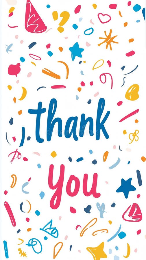 " Thank You " Theme for Greating Cards Stock Illustration ...