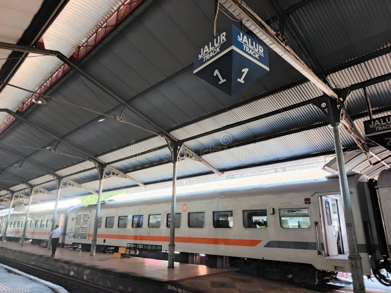& X22;Train at Jombang Railway Station, Indonesia. Platform with Train ...