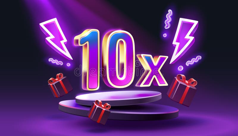 10x Winner Banner, Promotion Flyer, Prize Label. Vector Illustration ...