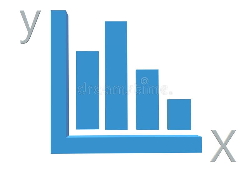 X-Y axis blue bar chart stock illustration. Illustration of answers ...