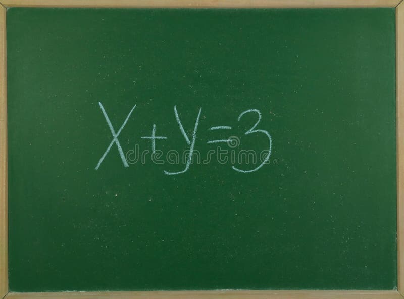 X+Y=3 Mathematics. stock illustration. Illustration of adding - 212328829