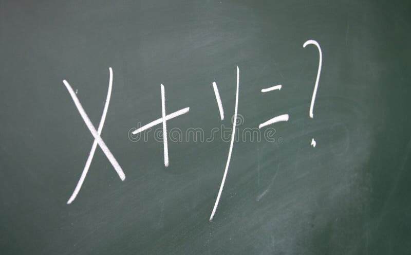 X+y=? symbol stock image. Image of educate, body, board - 25148215