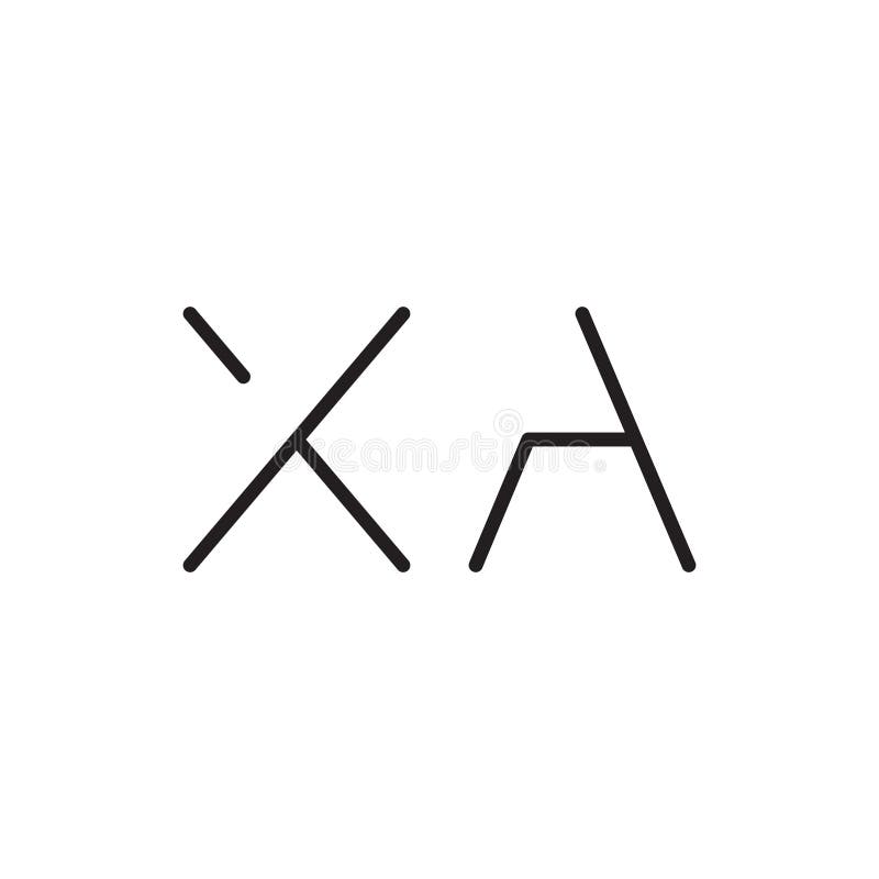 Xa Initial Letter Vector Logo Icon Stock Vector - Illustration of ...