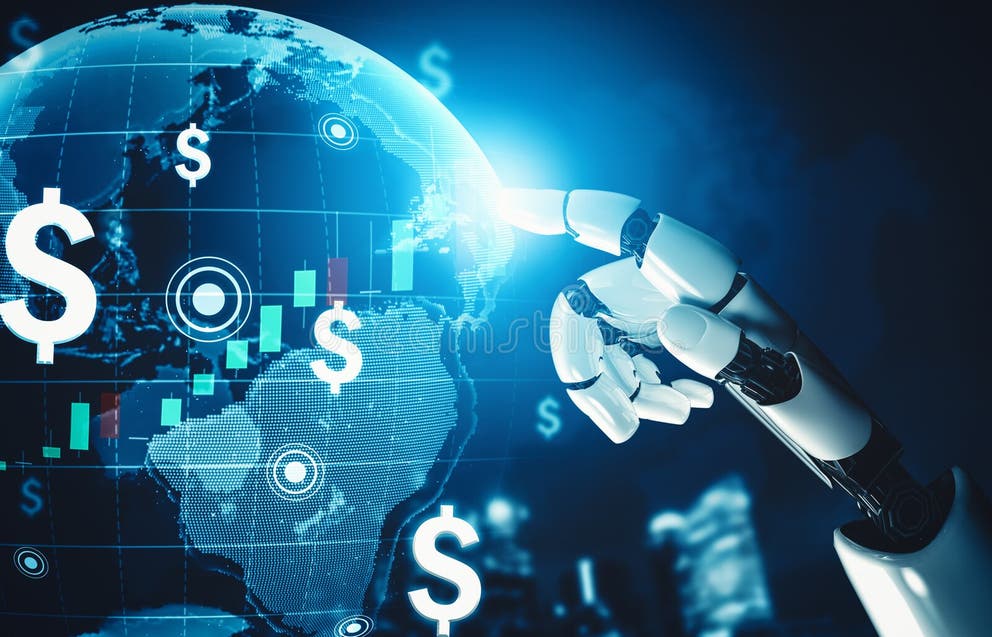 XAI Futuristic AI Thinking of Droid Robot Artificial Intelligence ...