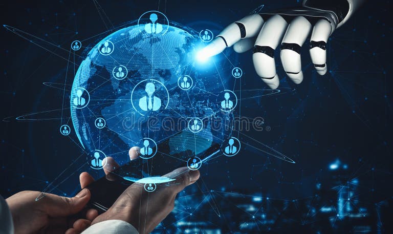 XAI Future Artificial Intelligence and Machine Learning for AI Droid Robot or Cyborg Stock Image ...