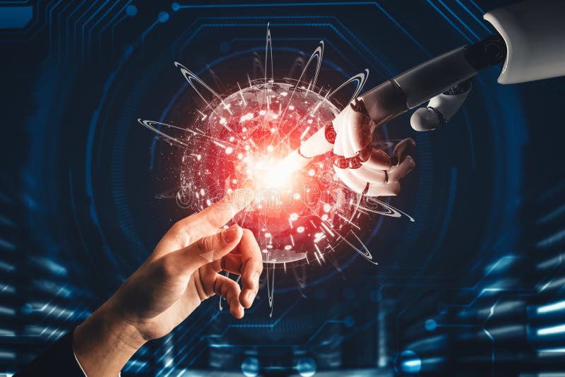 XAI Futuristic AI Thinking of Droid Robot Artificial Intelligence ...