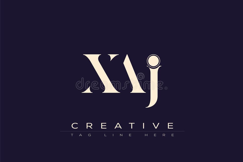 XAJ Abstract Letter Logo Design Stock Illustration - Illustration of ...