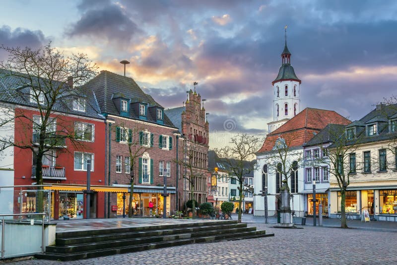 Xanten Market Square, Germany Stock Photo - Image of view, building ...