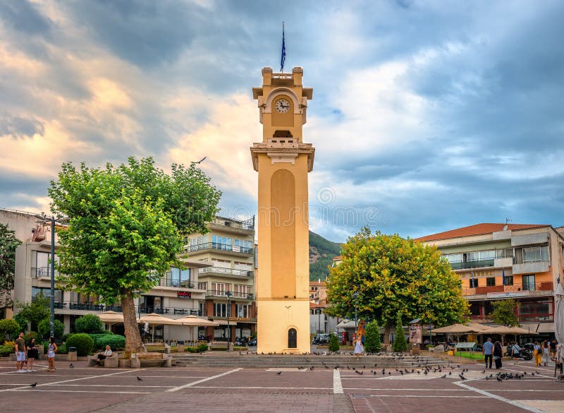 The Clock Tower of Xanthi in Thrace, Greece Editorial Photography ...