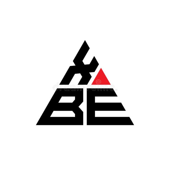 XBE Triangle Letter Logo Design with Triangle Shape. XBE Triangle Logo ...
