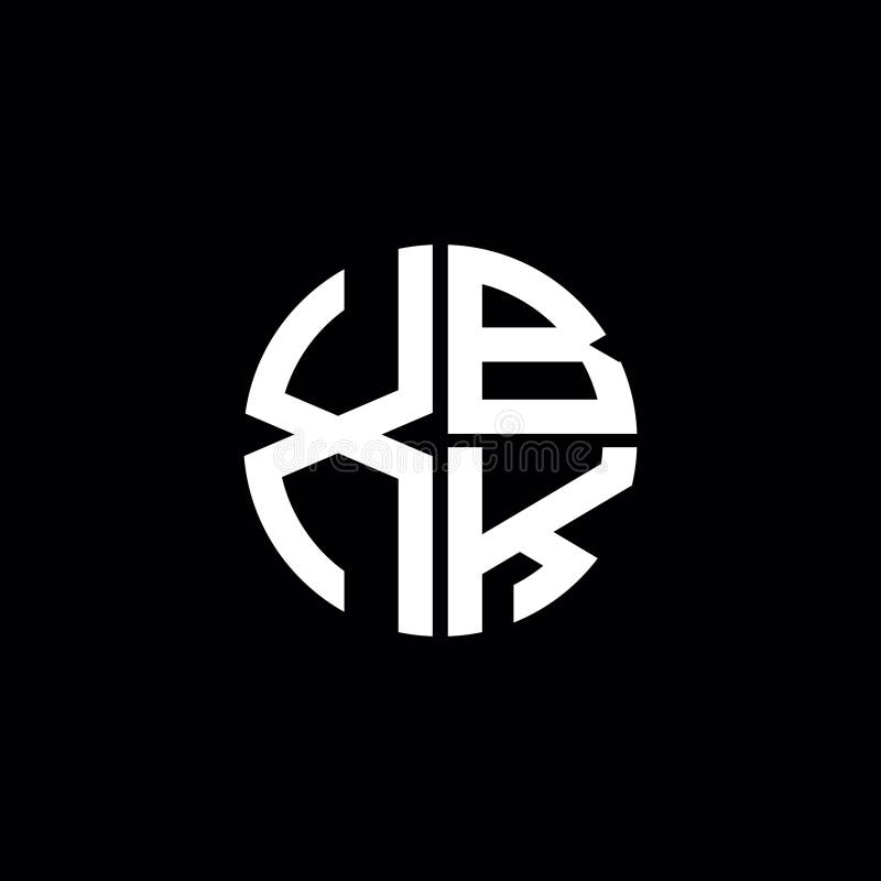XBK Logo XBK Icon XBK Monogram XBK Letter Minimalist Circle Flat Unique ...