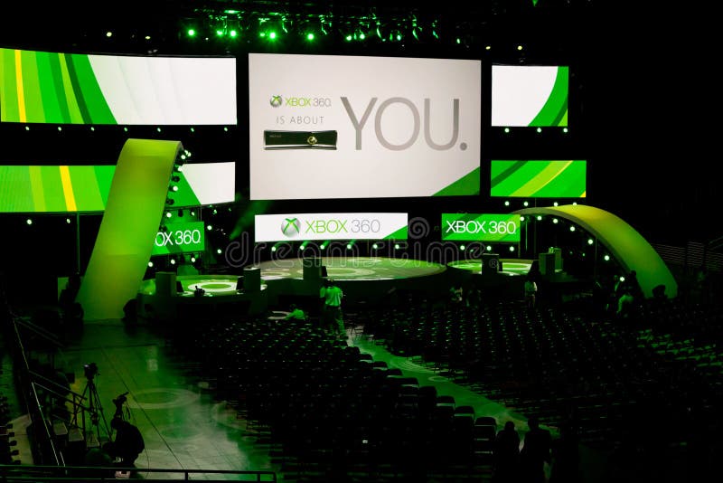 Xbox 360 Press Conference Stage at E3 2011 Editorial Stock Photo ...