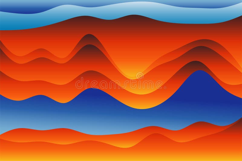 Abstract Background with Various Color Wave Shape. Stock Vector ...