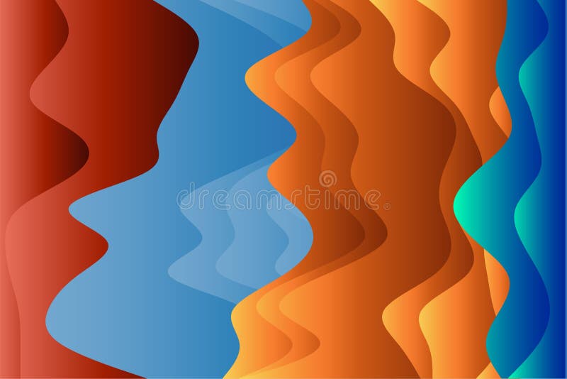 Abstract Background with Various Color Wave Shape. Stock Vector ...